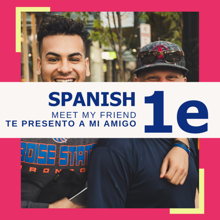Španščina 1e: Te presento a mi amigo - Naj ti predstavim prijatelja ...